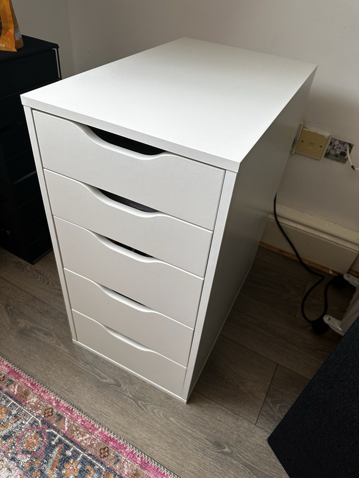Ikea alex office under desk drawer unit 5 draw | eBay UK