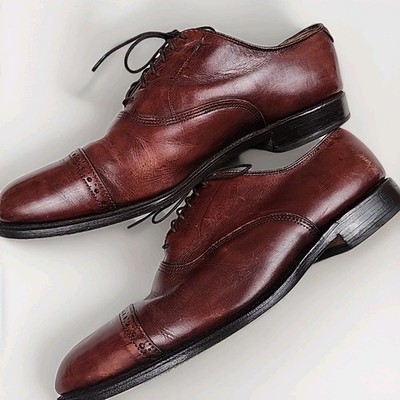 Allen Edmonds Byron Brown Leather Cap Toe Oxford Shoes Size 10E | eBay