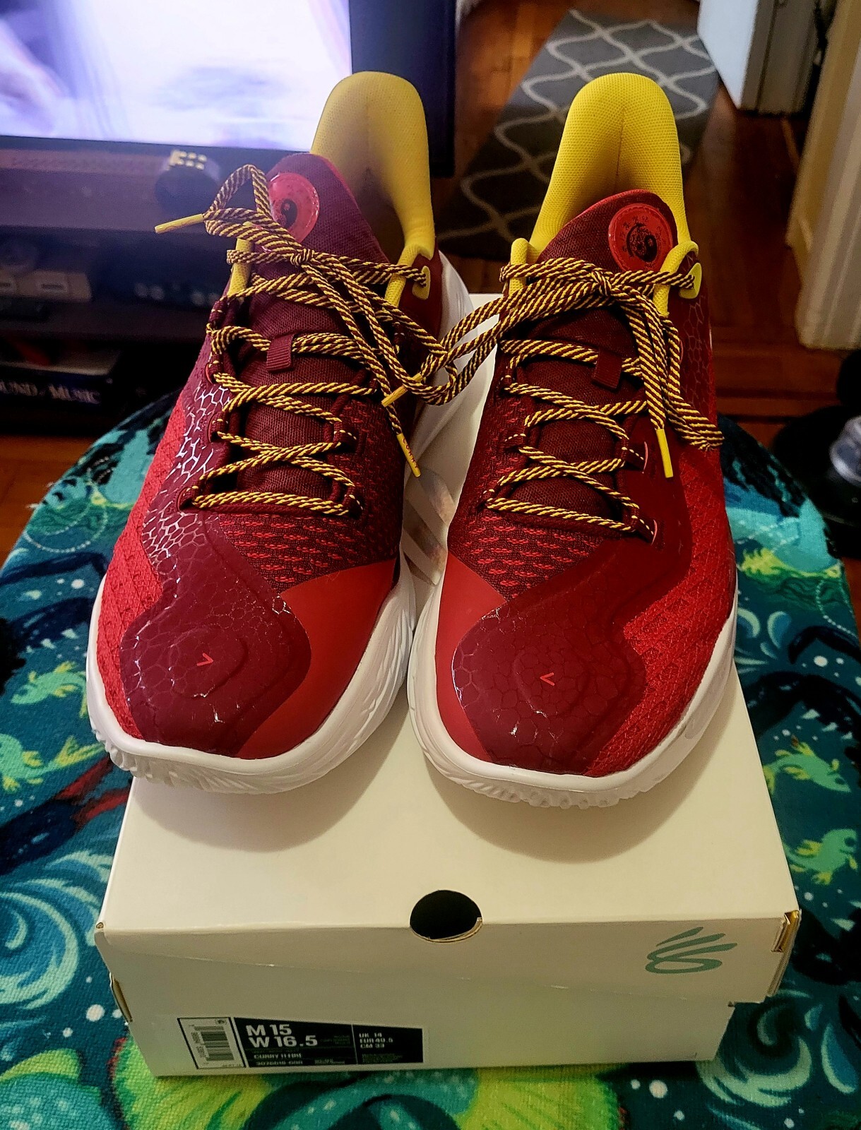 Size 15 - Under Armour Curry 11 Bruce Lee 'Fire' Bask… - Gem