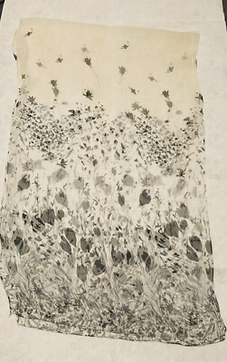 Hanmei White Black Oblong Scarf 20”X64” Scarf G1046 | eBay