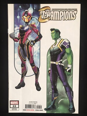 Champions #22 Variant Marvel Comic Book Hulkling & RiRi Ironheart | eBay