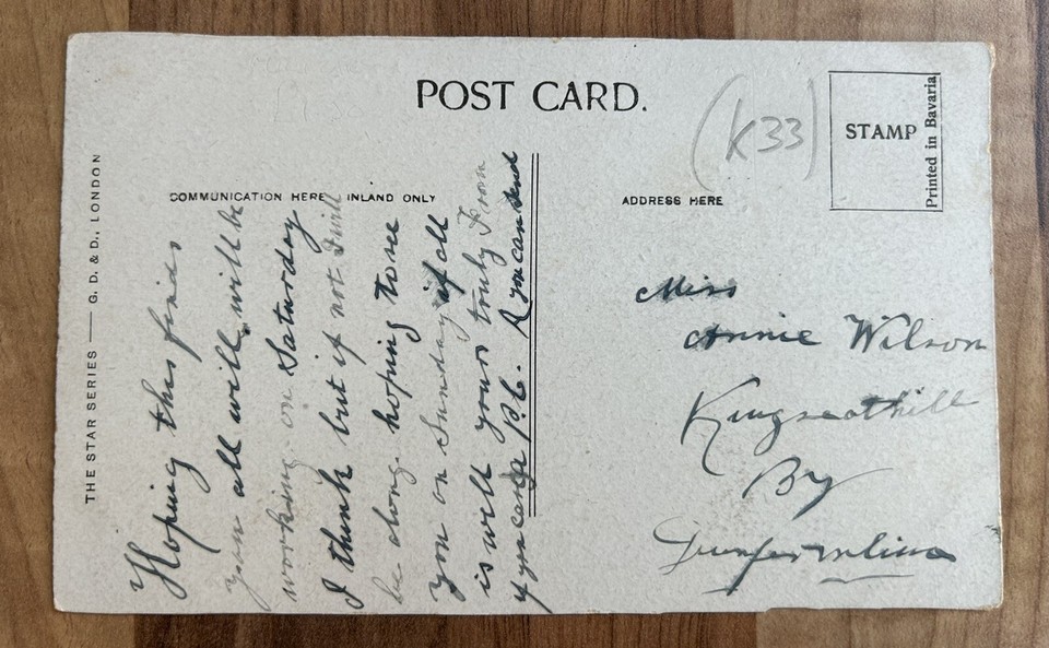 WW1 Postcard. Coldstream Guards. Regimental Crest. King’s Seat Hill ...