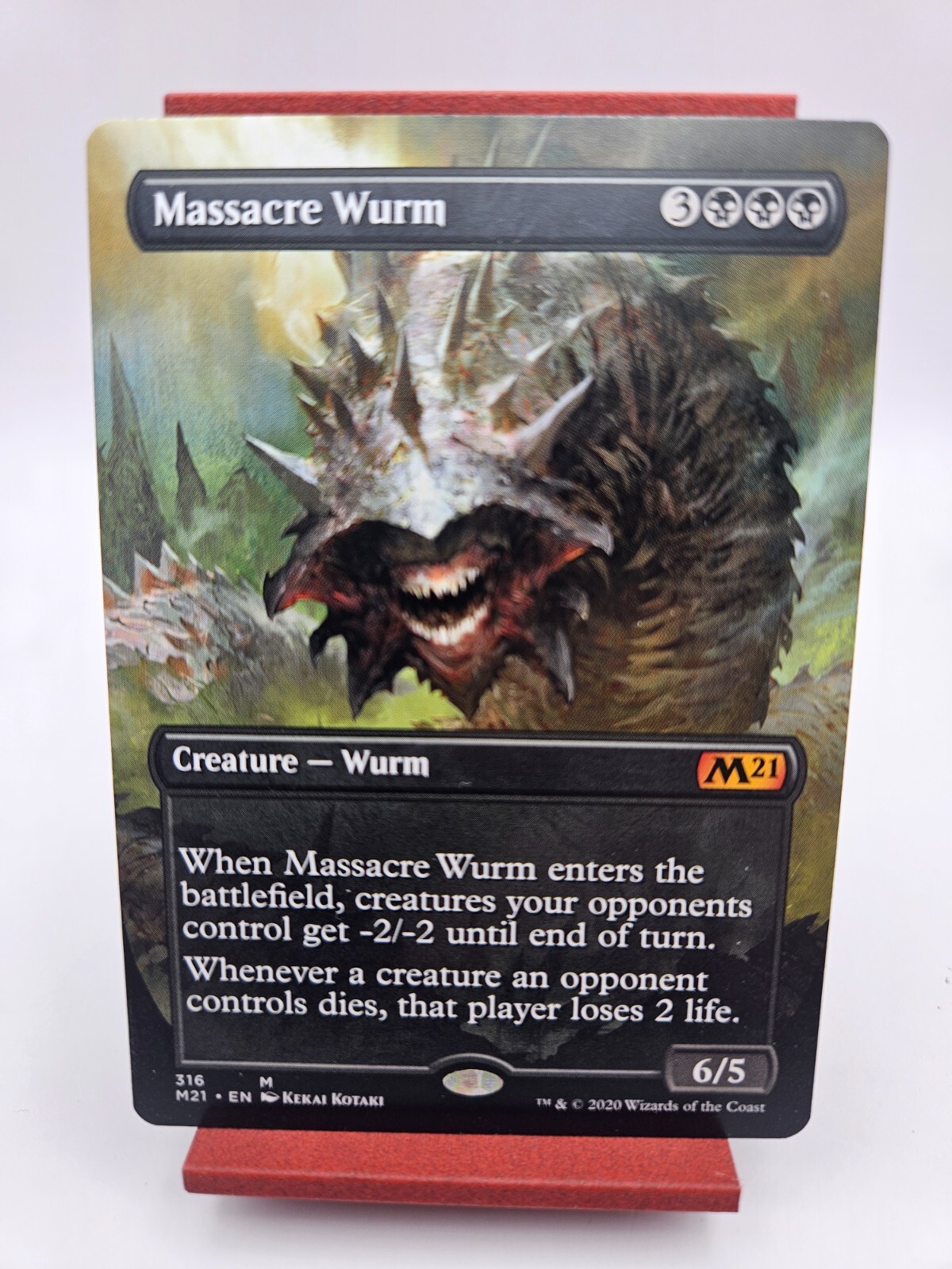 MTG Massacre Wurm Borderless – Core Set 2021 Card # 316 NM | eBay