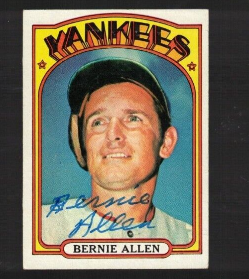 BERNIE ALLEN Autograph 1972 Topps--New York Yankees | eBay