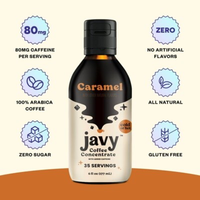 2xJavy Coffee Caramel Concentrate 35X, Iced Coffee, Instant Coffee ...