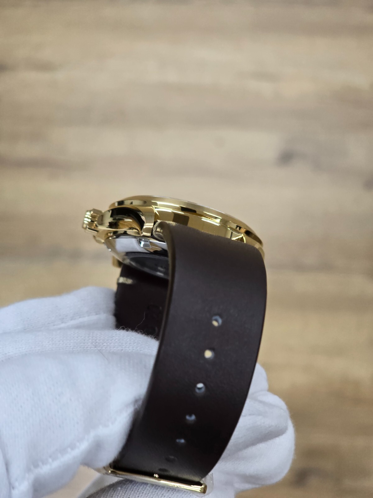 Seiko Prospex Gold Case Green Dial Leather Strap Mens Watch SPB210 | eBay