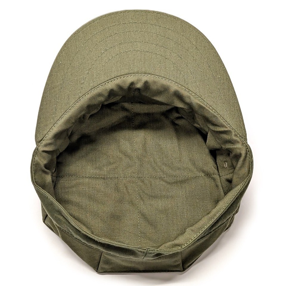 USMC OD Green 8-Point Cover - Marine Corps 1960's Sateen Utility Cap ...