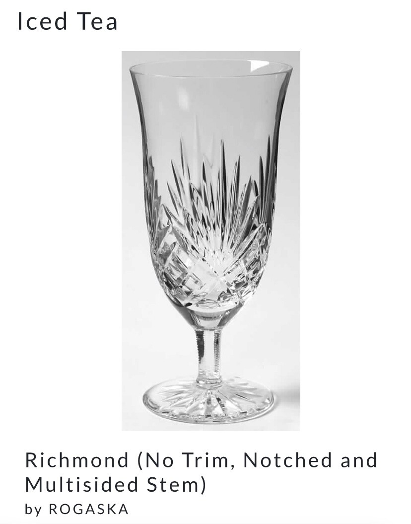 Rogaska Miler Set Of 8 Crystal Iced Tea Goblets Beautiful !Beautiful | eBay