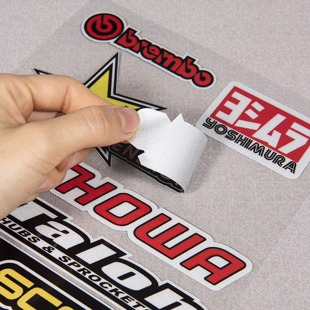 Reflective Motorcycle Stickers Bike Helmet Decals for Honda Ducati ...