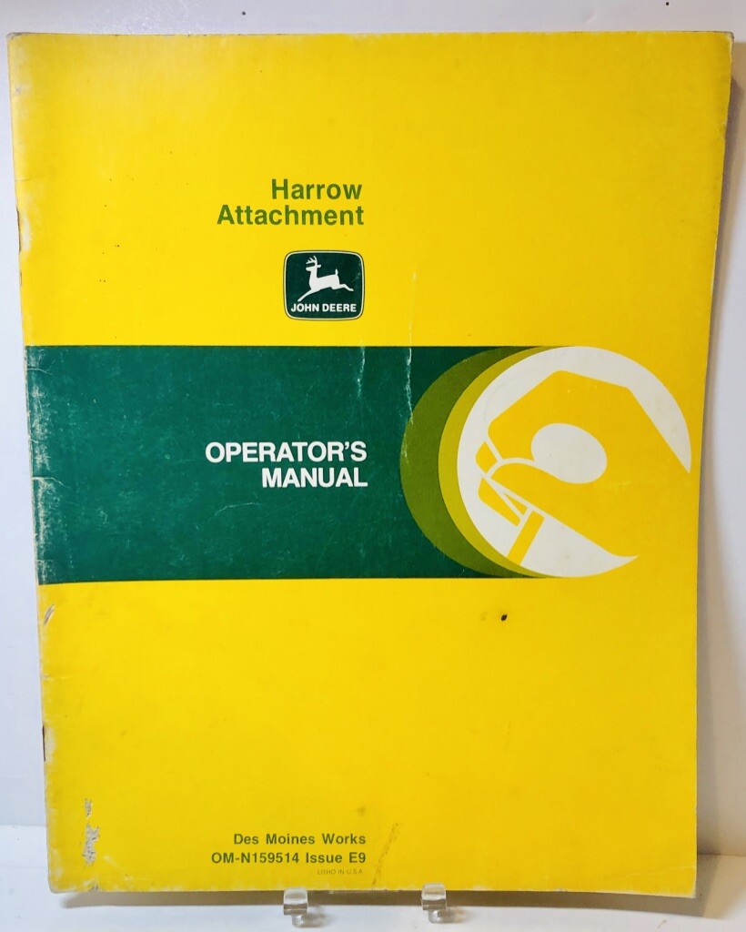 Original Operator's Manual John Deere 45W Series 1 Hydraulic Farm ...