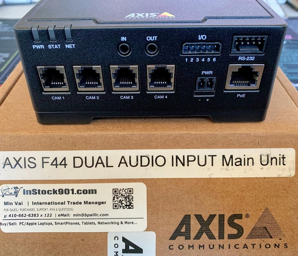 AXIS Communication Security F44 Main Unit with Dual Audio Inputs 0936 ...