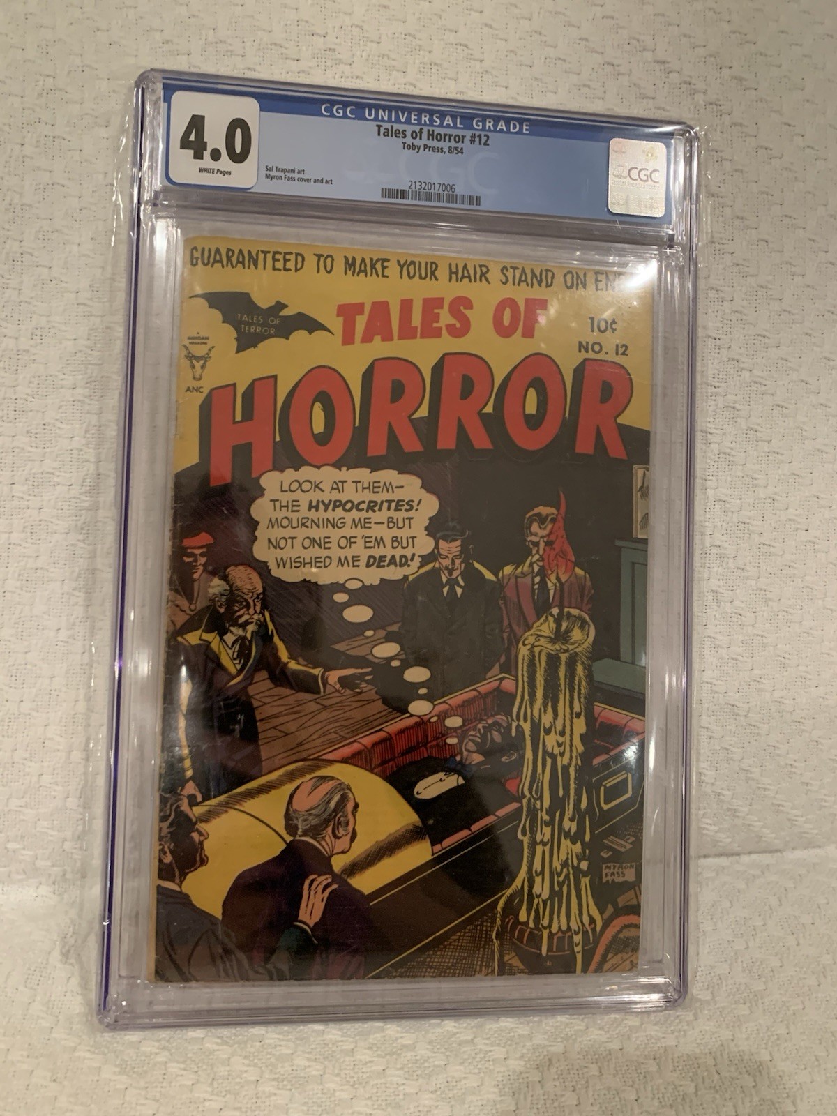 1954 TALES of HORROR #12 - pre-code horror - Toby Press - CGC 4.0 white ...