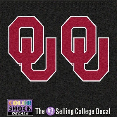 Oklahoma Sooners Decal - Small OU Logo - 2 Decals | eBay