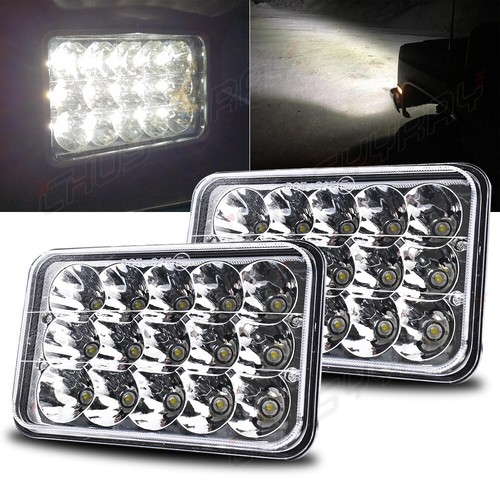 Pair 4x6" LED headlights Hi/Lo For Freightliner Classic FLB Truck ...