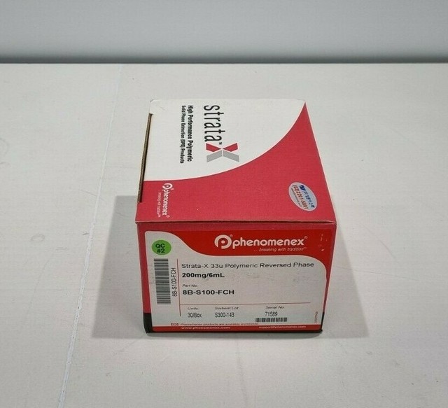 Phenomenex Strata 33u polymeric Reverse Phase 200mg/6ml 8B-S100-FCH 30 ...