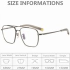 Pure Titanium Square Eyeglasses Frames Retro Big Lens Size Full Rim ...