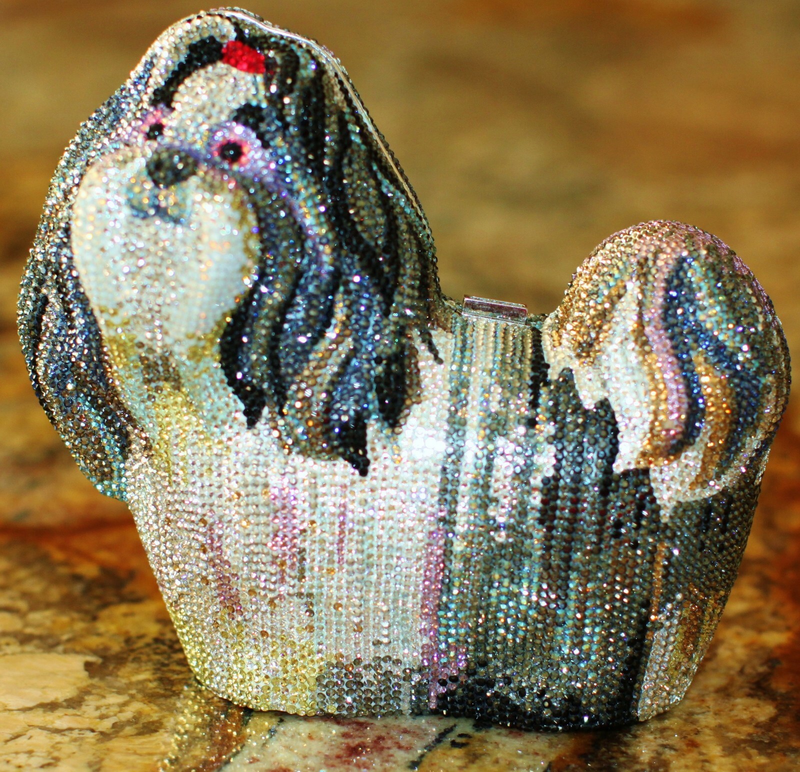 Judith Leiber STUNNING Shih Tzu Yorkie Maltese Lhasa Apso Dog Bag ...
