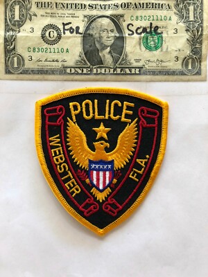 Webster Florida Police Patch un-sewn in mint shape | eBay