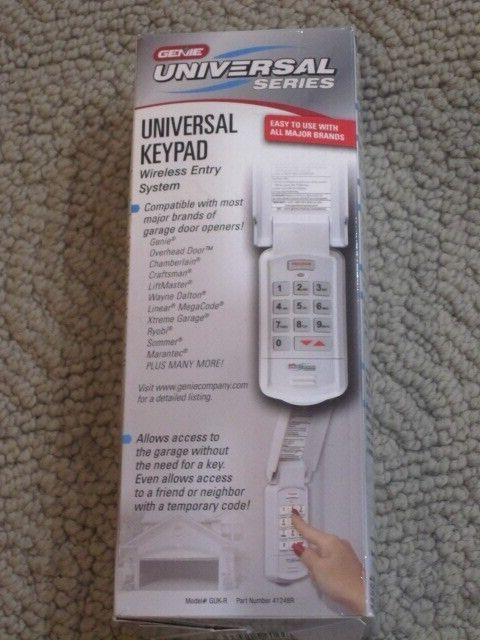 Genie GUK-R Universal Series Portable Backlit Wireless Keypad Entry ...