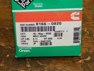 Onan Ignition Coil P-Series 0166-0820 | eBay
