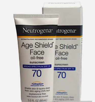 Neutrogena Age Shield Face Oil-Free Sunscreen SPF 70 - 88ml / 3.0floz ...