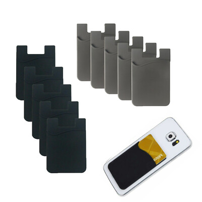 5PCS Silicone Credit Card Holder Cell Phone Wallet Pocket Sticker ...
