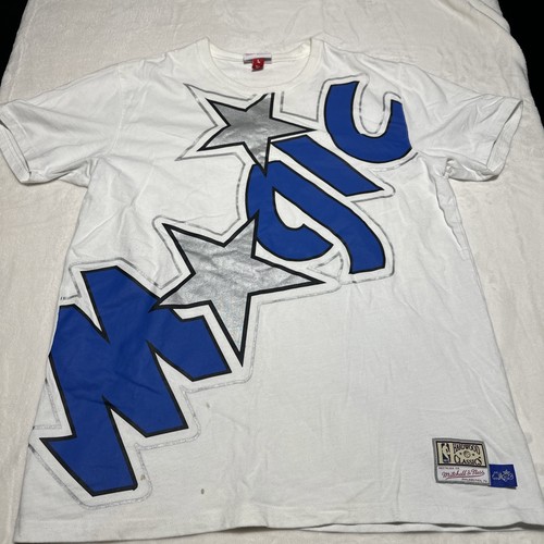 Orlando Magic Shirt Mens Large All Over Print Magic Johnson NBA Crew ...