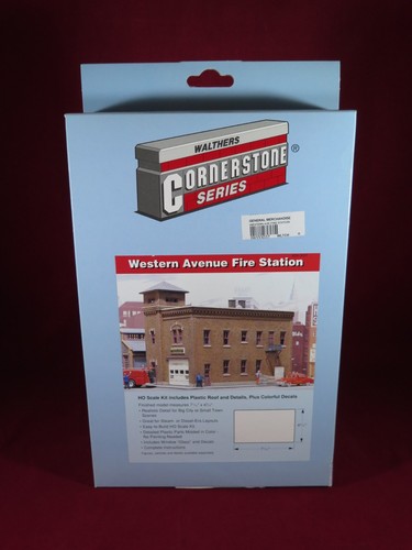 WALTHERS Cornerstone HO Scale #933-3037 Western Avenue FIRE STATION ...