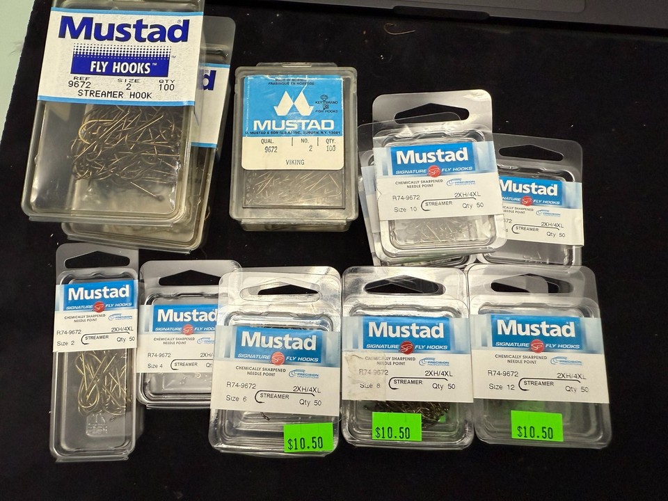 Vintage Mustad 9672 Salmon Streamer Fly Hooks | eBay