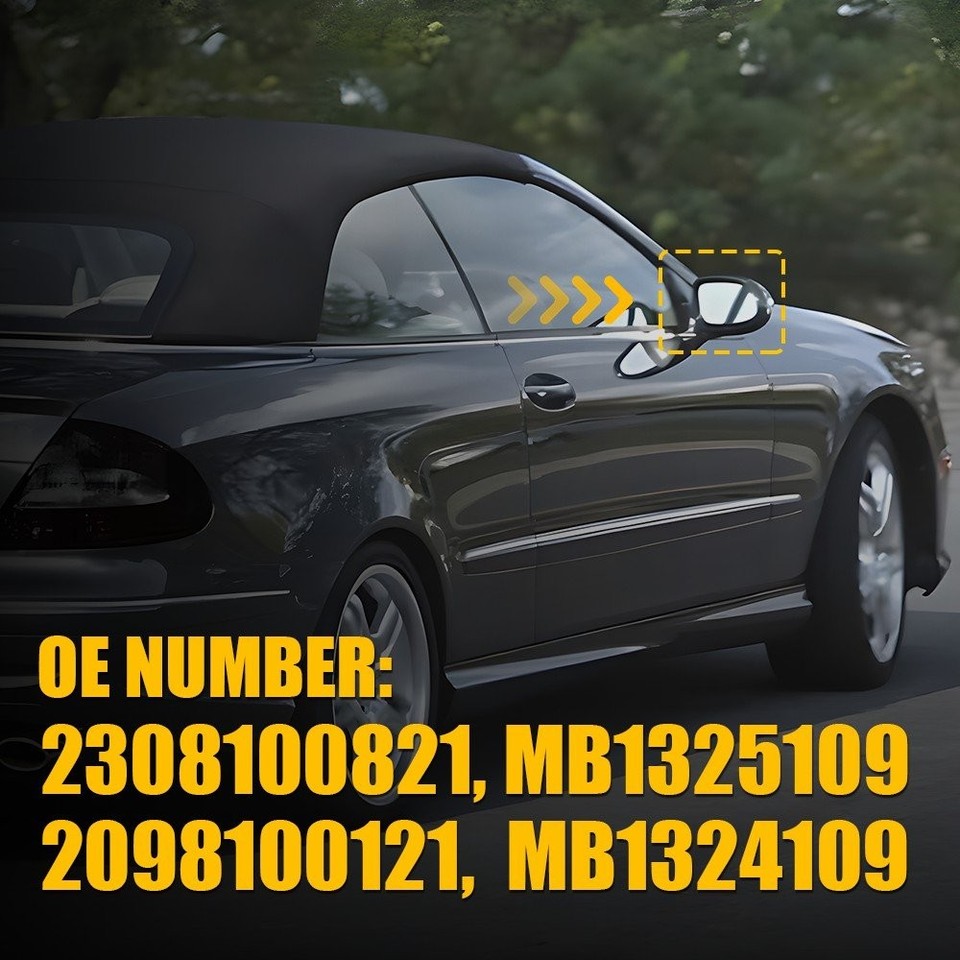 Side View Glass Mirror For 2003-2004 Mercedes Benz SL500 Base with ...