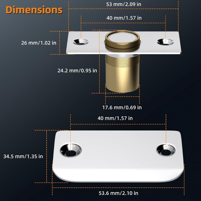 4Pcs Closet Door Balls Catches Hardware Closet Door Balls Catches ...