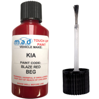 KIA BEG BLAZE RED TOUCH UP KIT BOTTLE REPAIR PAINT SPORTAGE PICANTO ...