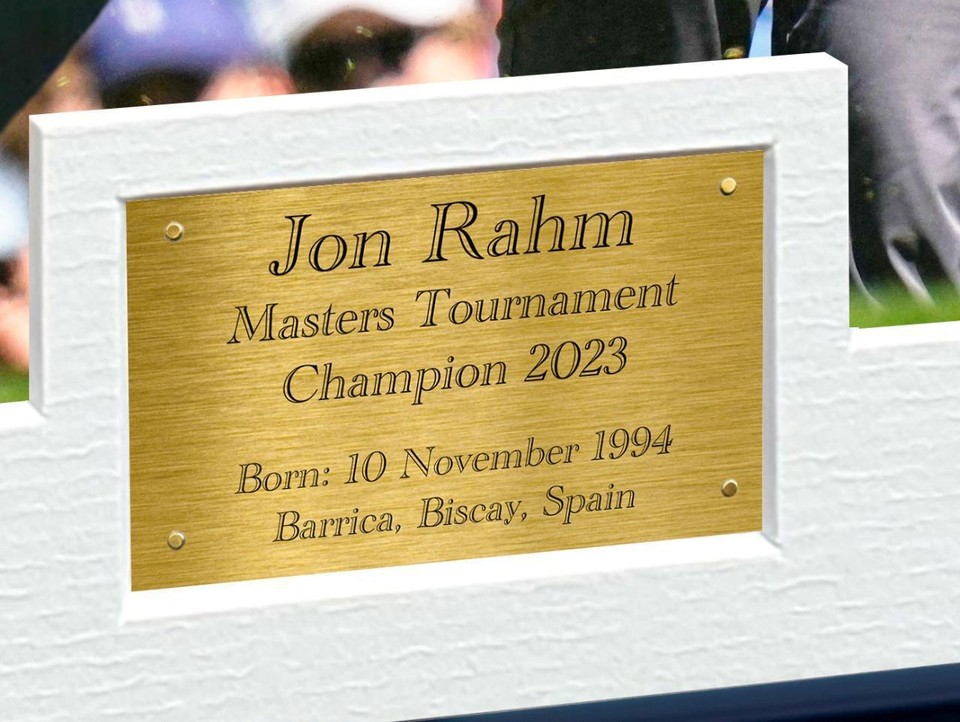 Jon Rahm Signed 12x8 Masters Golf Photo Photograph Autograph Frame ...