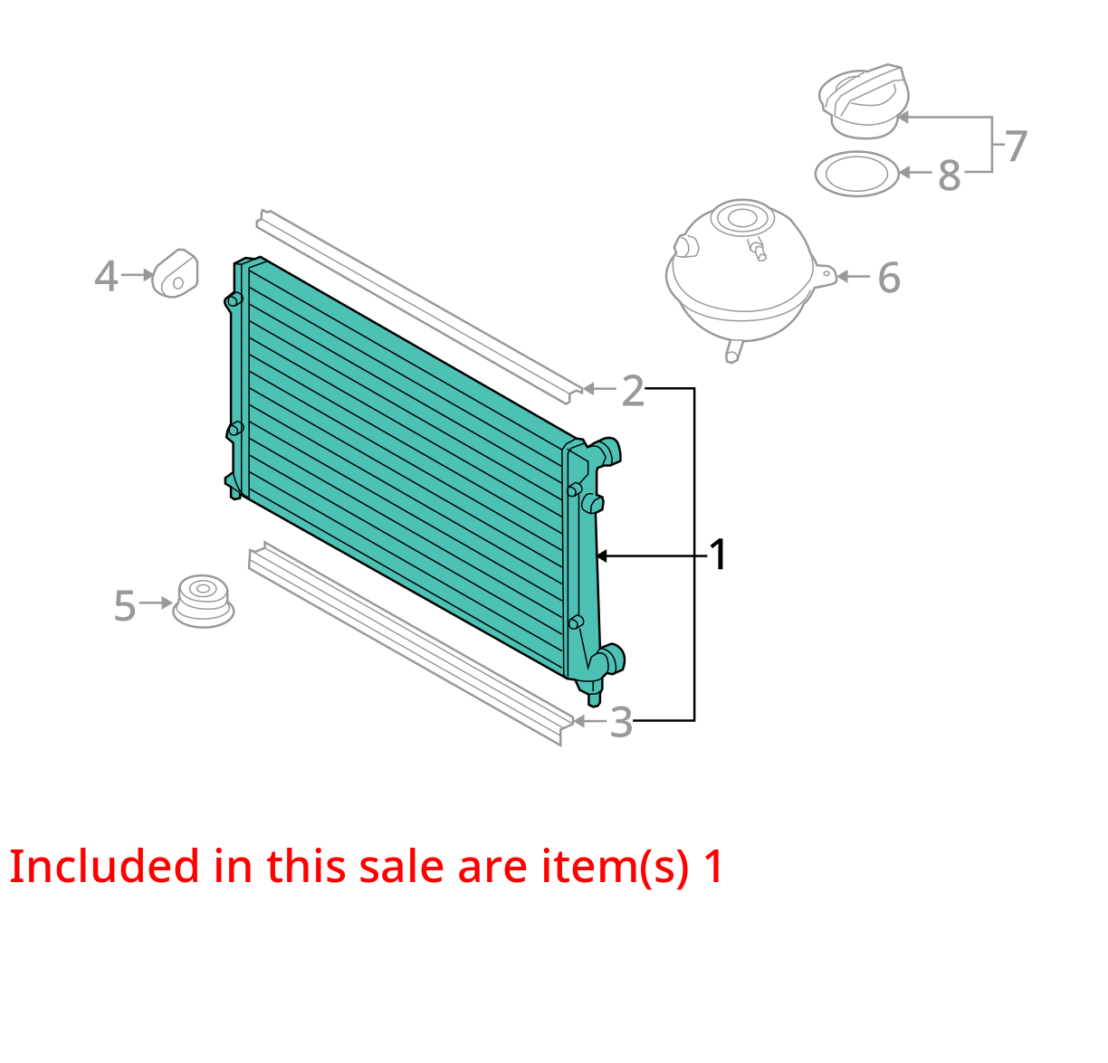 2008-2010 Volkswagen Passat Radiator 82K Miles OEM LKQ | eBay