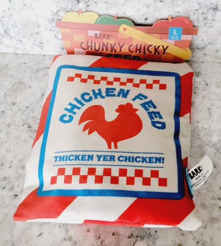 Bark Box Chunky Chicky Feed Dog Toy • Large 50+ Lbs Squeak Crinkle NEW ...