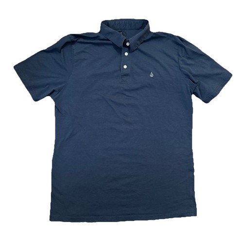 Volcom Collared Shirt Mens Short Sleeve Size Large Blue Mens Surf Skate ...
