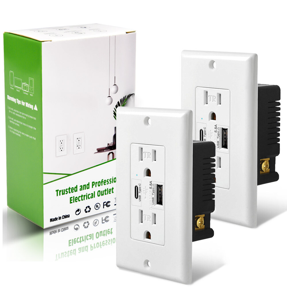 Gfci Receptacle 2-Pack PROCURU 15A Tamper Resistant GFCI Outlets With ...