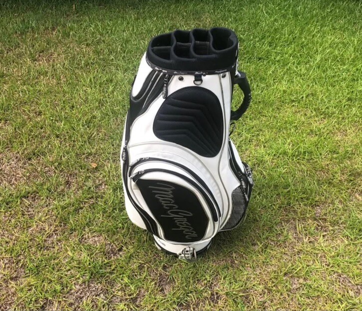 MacGregor 7 Way Dividers Cart Tour Staff Golf Bag White And Black With ...