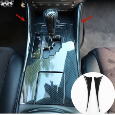 For LEXUS IS250 300 350 2006-2012 2pcs Carbon Fiber Gear Shift Panel ...