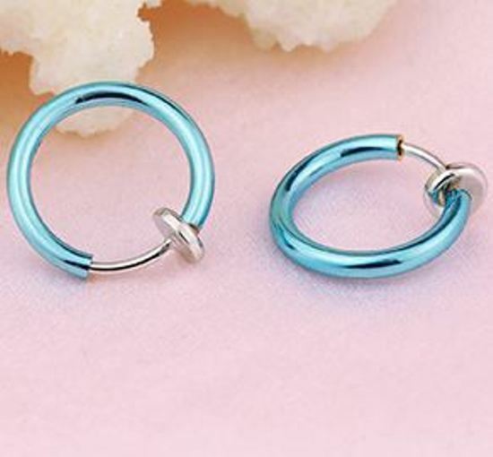 1 Pair Spring Clip On Hoops Earrings ½" or 13MM 9 Colors Men Women | eBay
