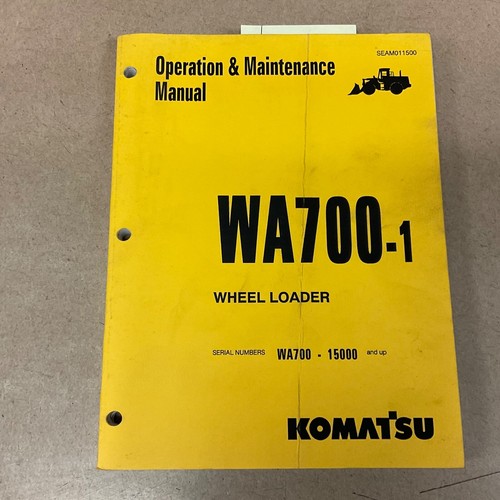 Komatsu WA700-1 OPERATION & MAINTENANCE MANUAL WHEEL LOADER OPERATOR ...