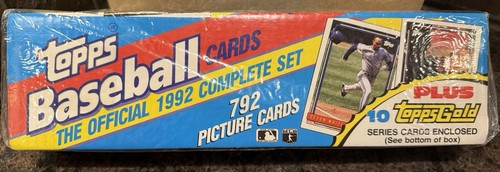 1992 Topps Baseball Complete 792 Card Factory Sealed Unopended Set ...