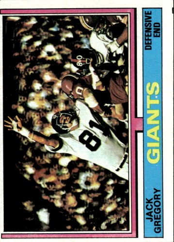 1974 TOPPS JACK GREGORY 439 VG FOOTBALL NEW YORK GIANTS | eBay