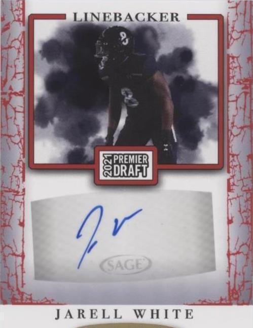 2021 Sage Premier Draft - Autographs Jarell White #A184 Red (AU, RC ...