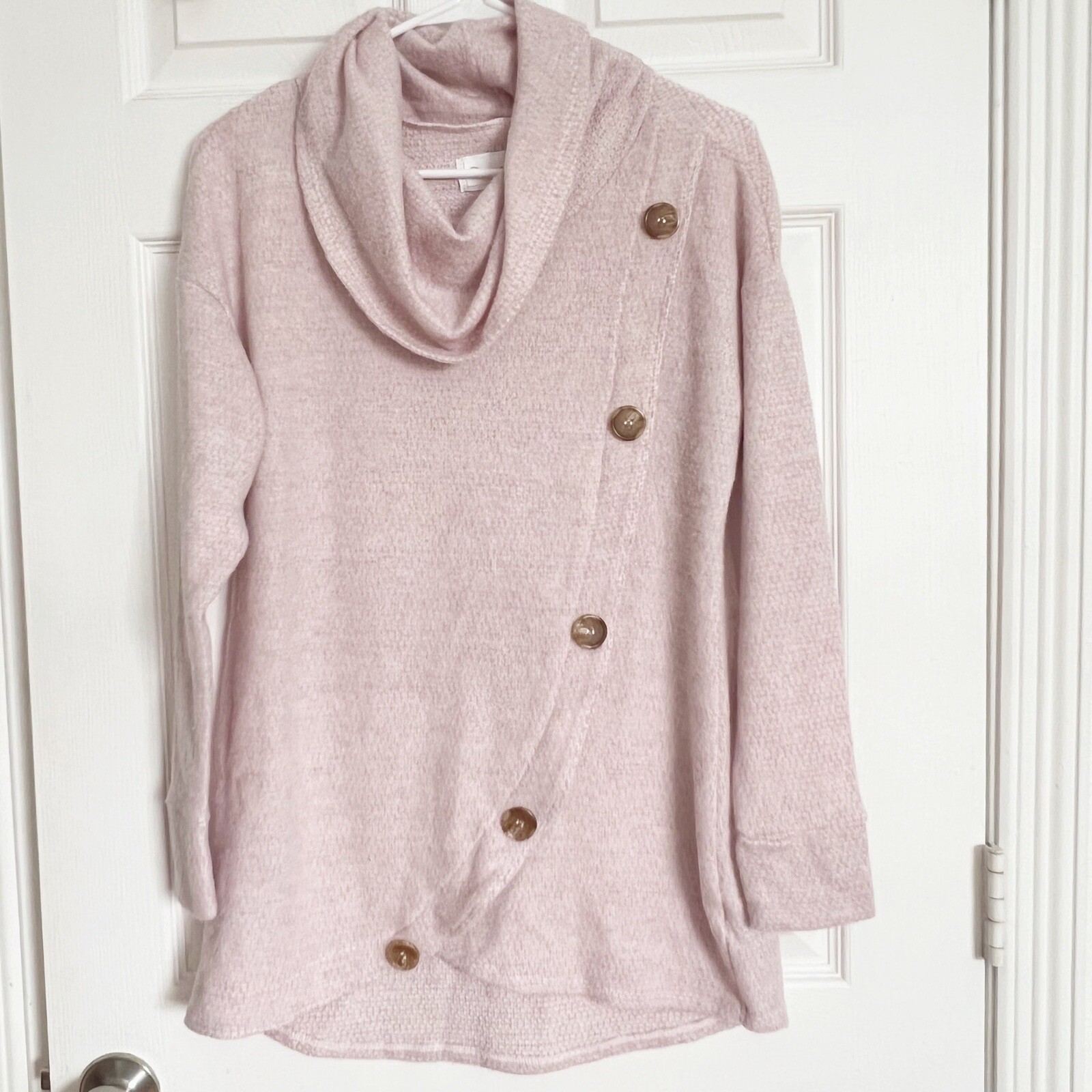 French Laundry Cowl Neck Asymmetrical Front Buttons S… - Gem