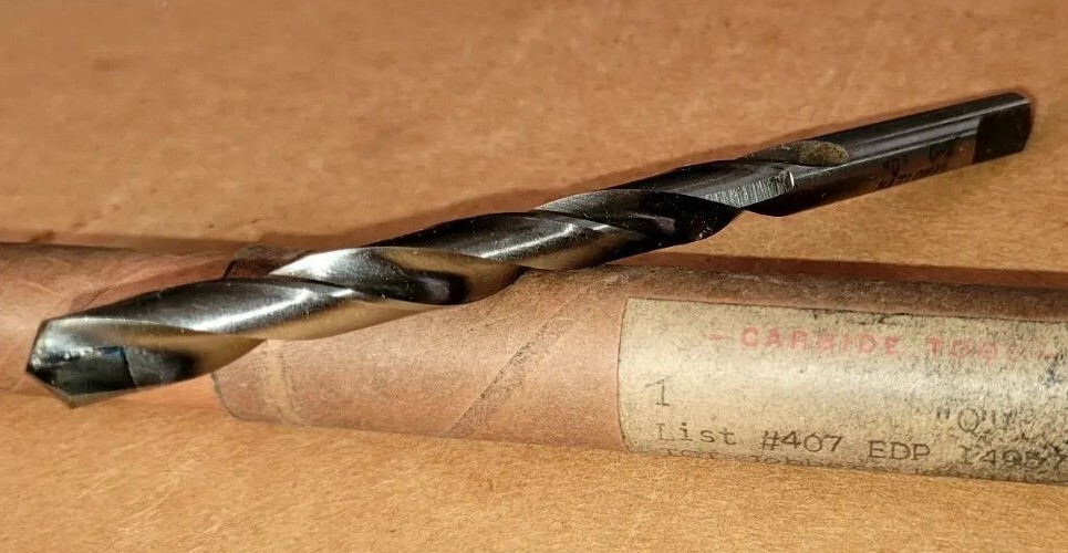 Letter Q Carbide Tipped Drill Bit Jobber Length .3320" Tanged National ...