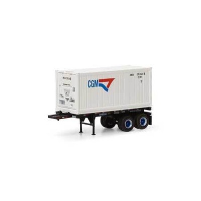 Athearn 28892 HO, 20' Reefer Container with Chassis, CGM, AMCU, 270554 ...