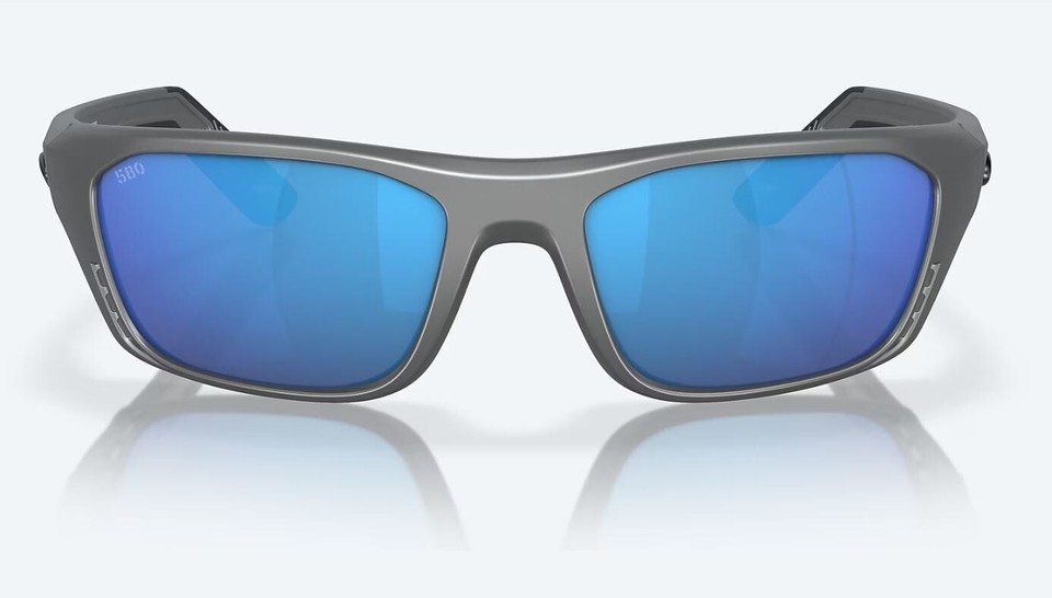 NEW Costa Del Mar Whitetip PRO Matte Gray / Blue Mirror Polarized Glass ...