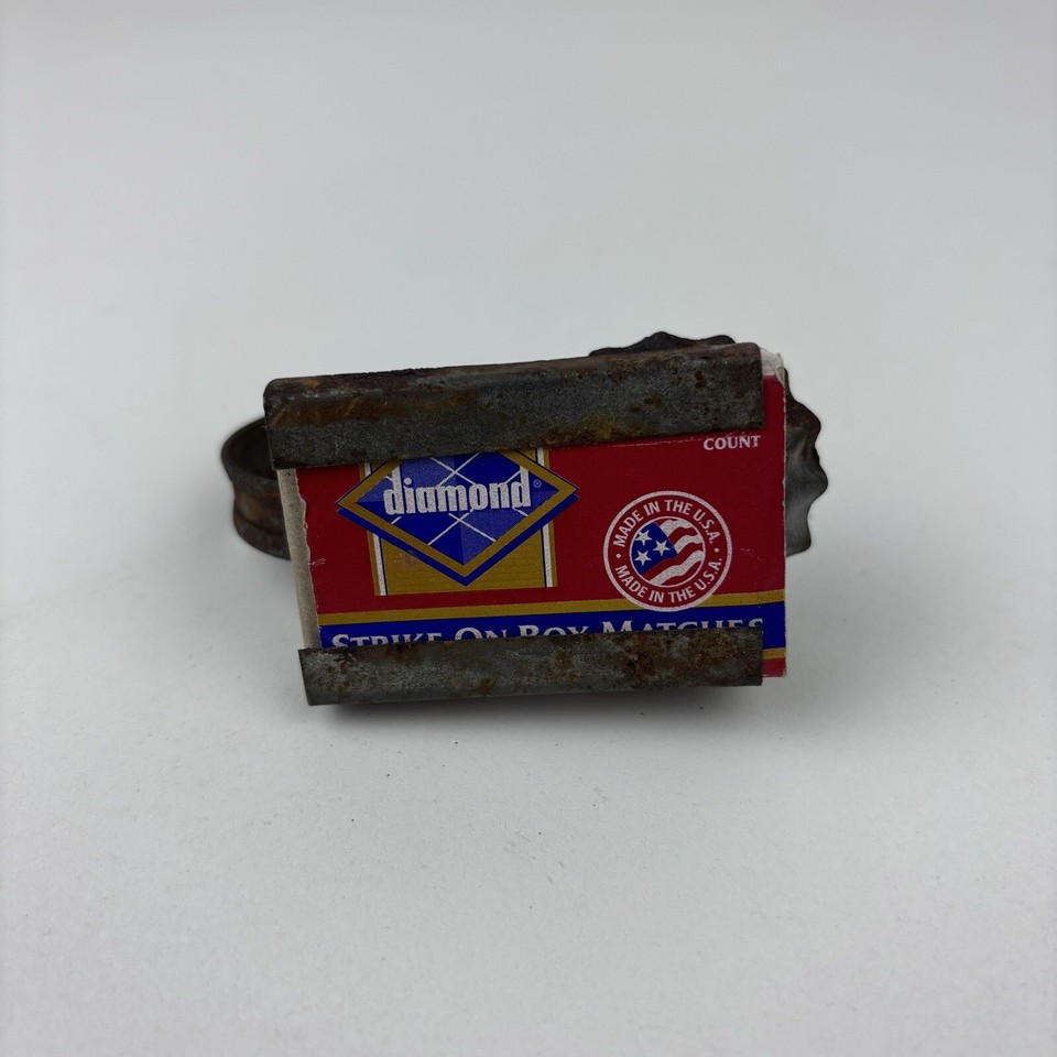 Vintage Tin Matchbox & Candle Holder- Antique Tinder Box Candle Holder ...