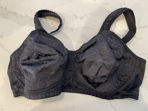 Playtex Black Bra 40DD Full Coverage Soft Cup No Wire Adjustable Strap ...